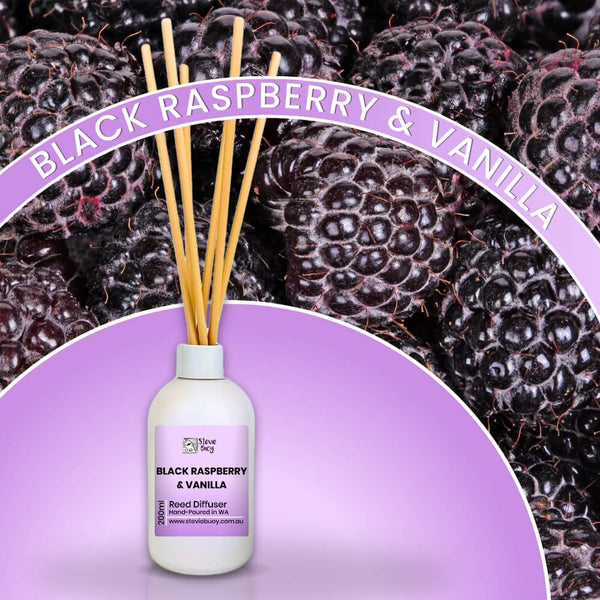 Black Raspberry & Vanilla Reed Diffuser by Stevie Buoy