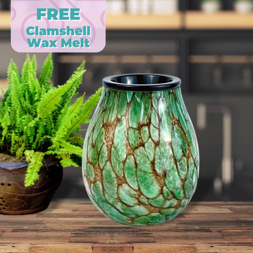 Serpentine Glass Wax Warmer by Stevie Buoy